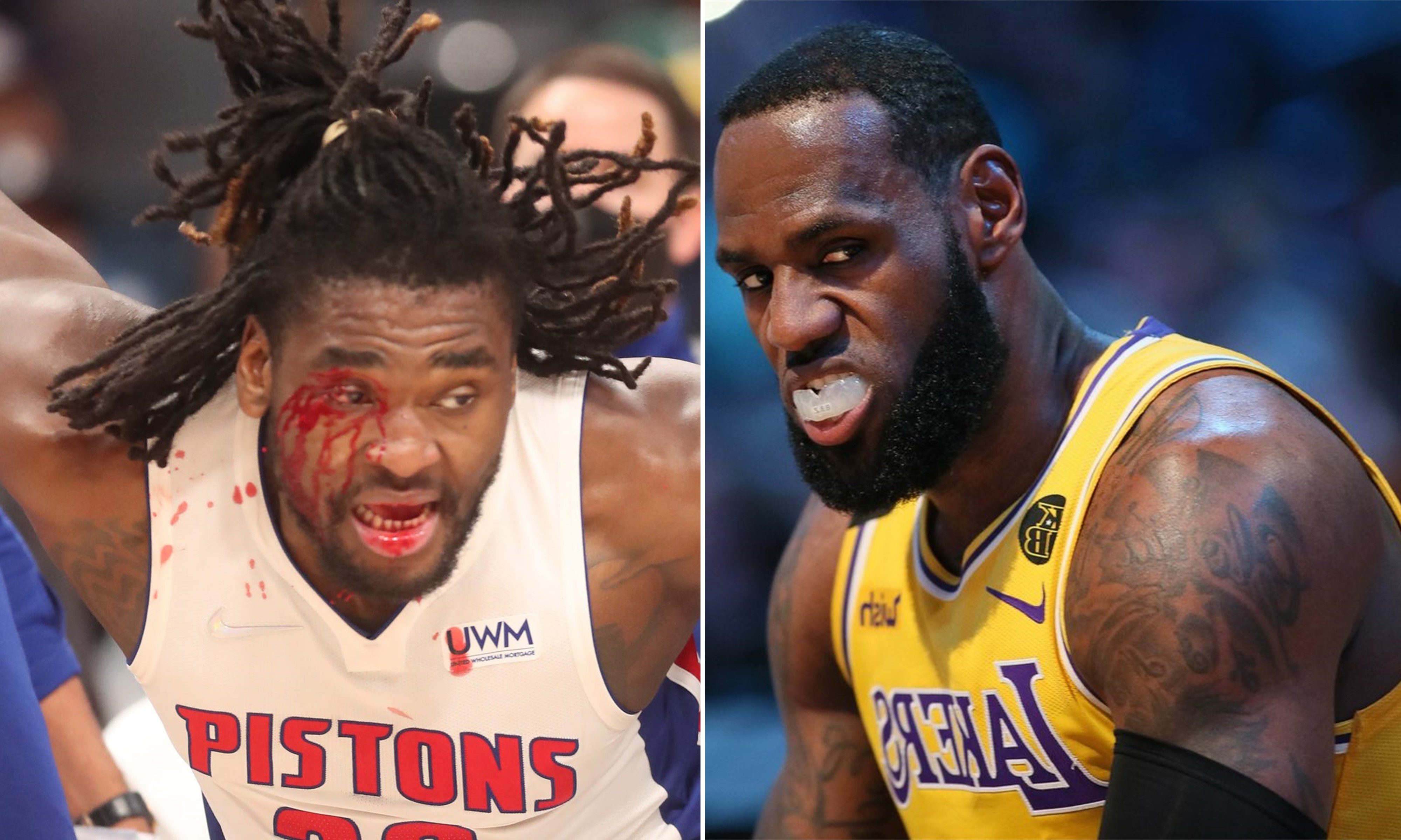 When Isaiah Stewart Charges at LeBron James After Heated Clash & Blood ...