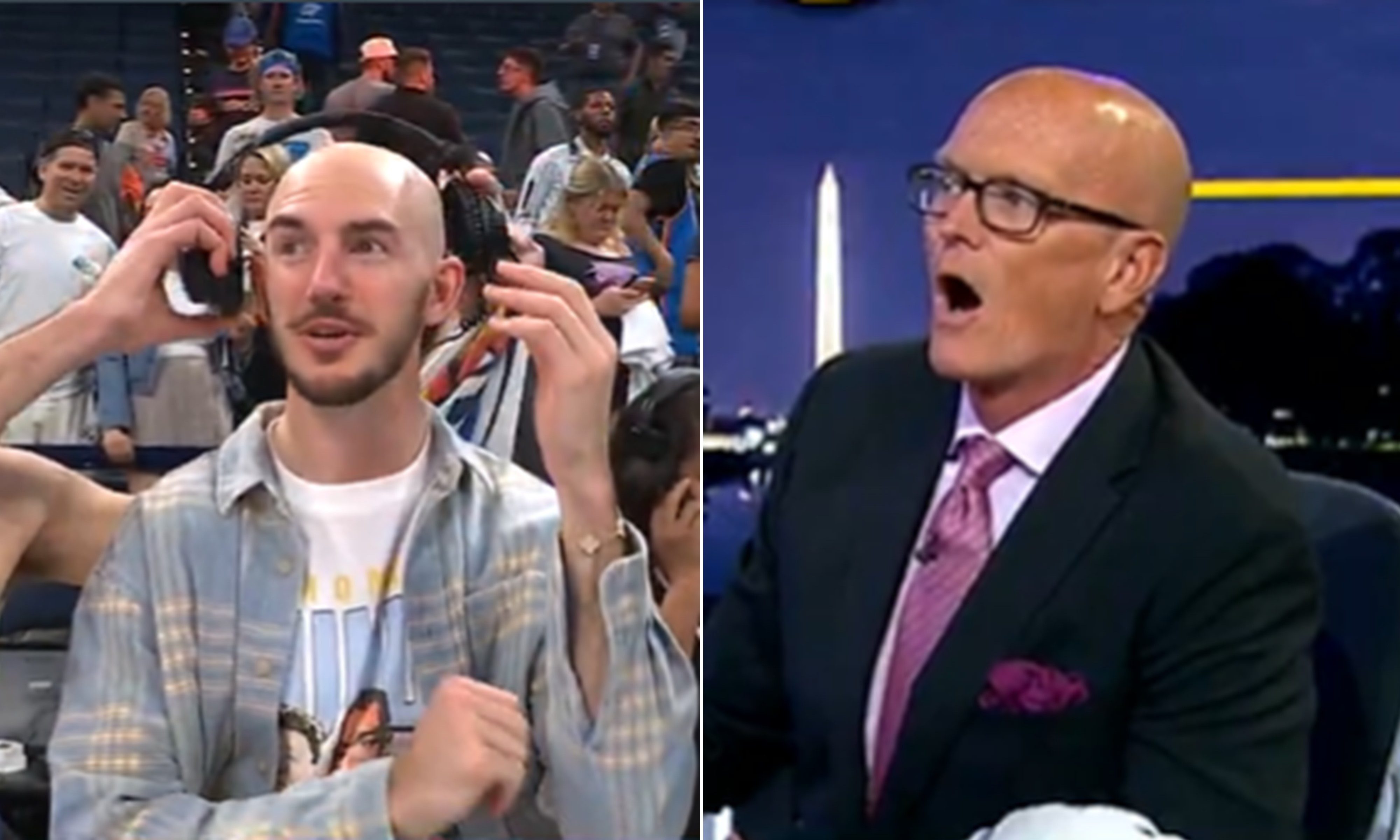 Scott Van Pelt, Alex Caruso Bond Over Bald Heads in Viral Exchange