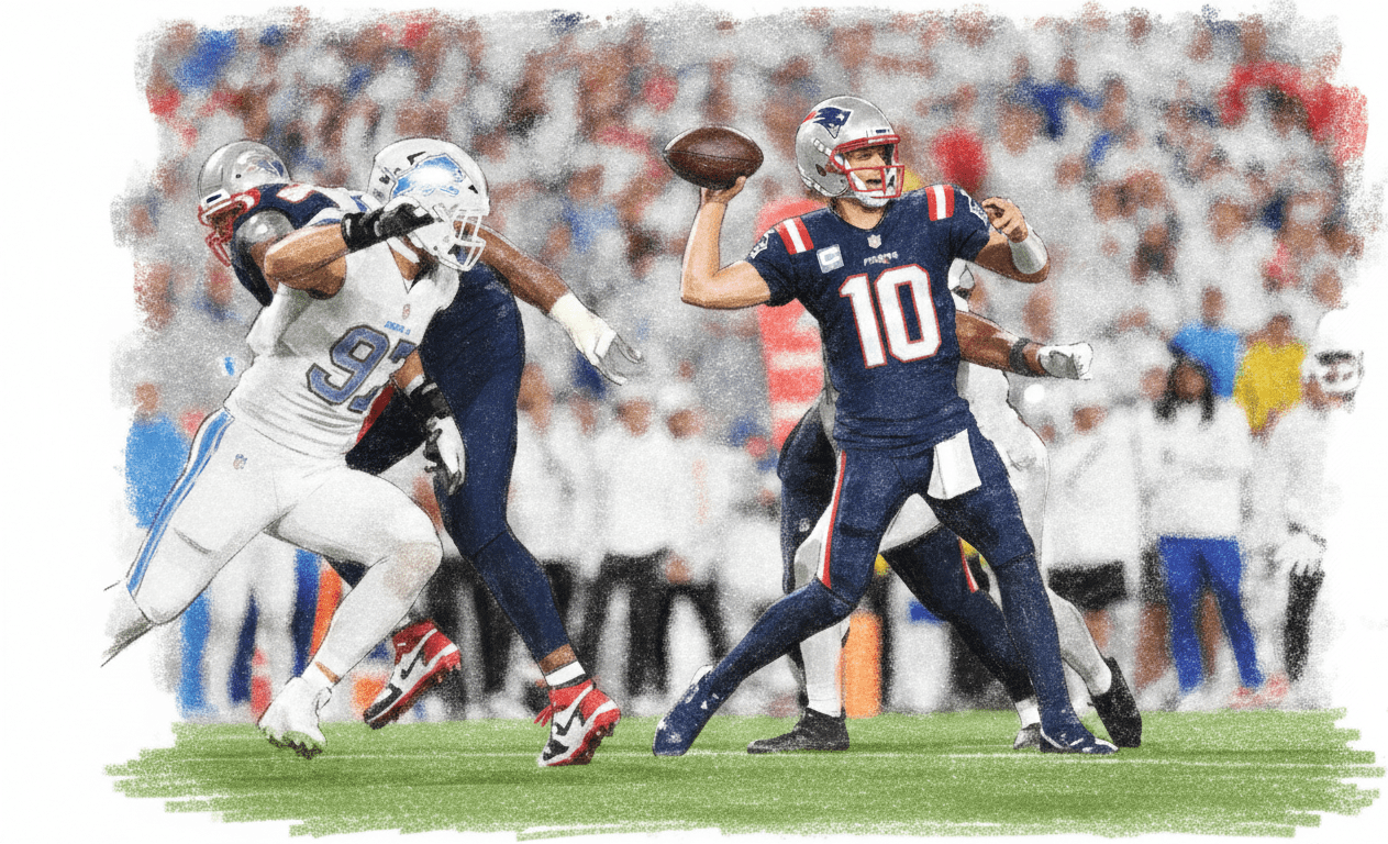 Drake Maye powers Patriots past Bills and Saints