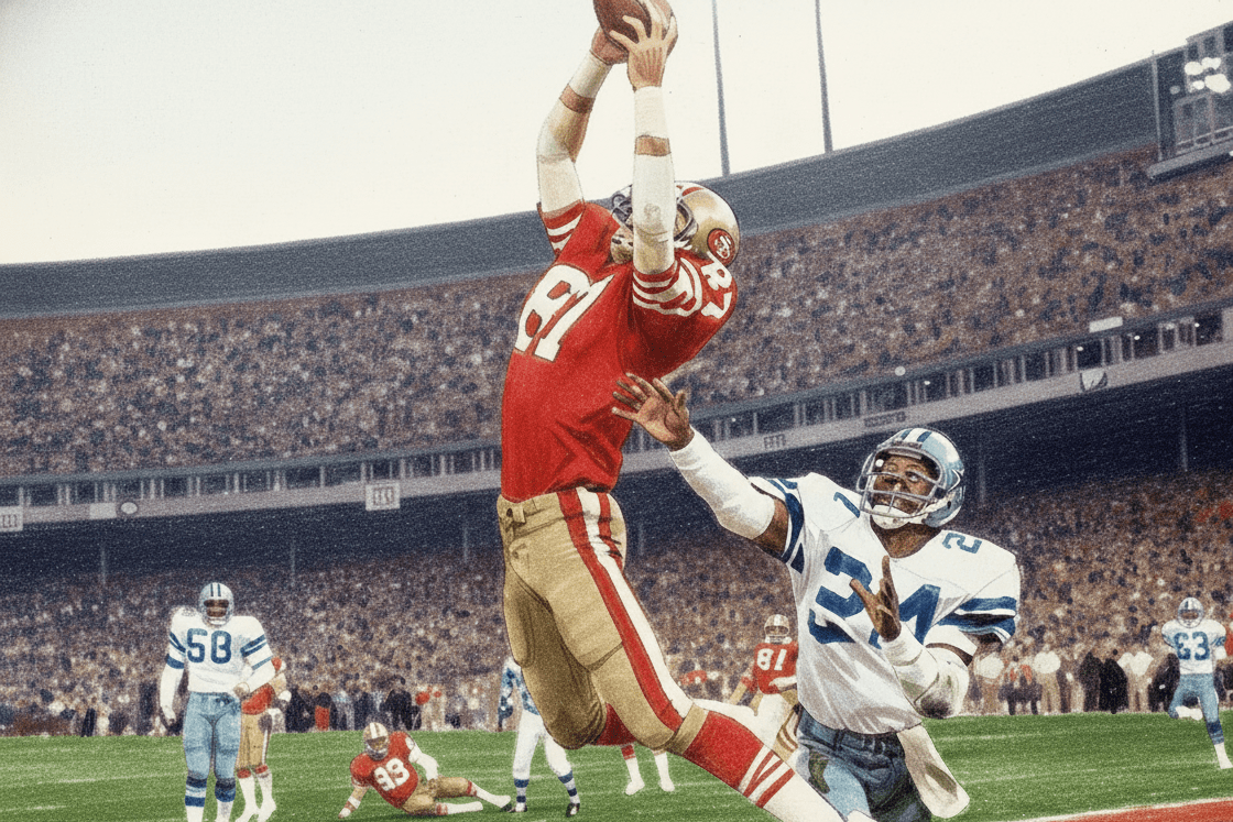 The Catch Joe Montana to Dwight Clark explained with calm timing