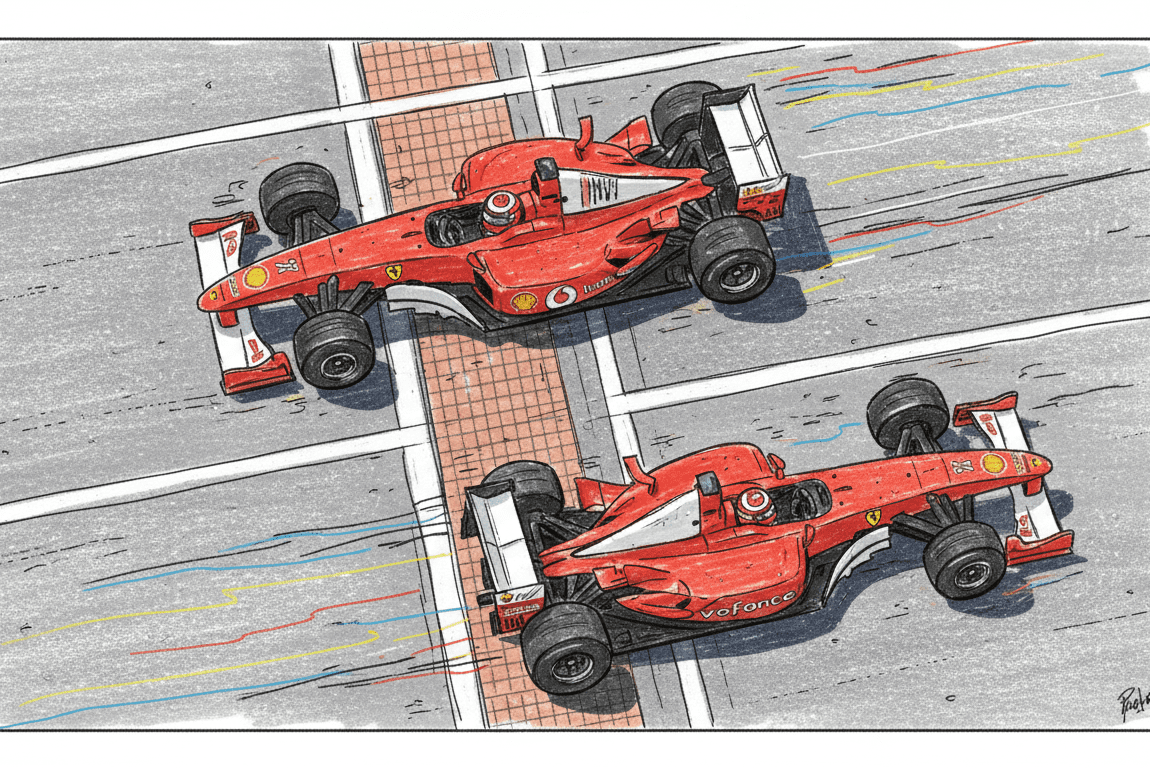 2002 United States Grand Prix Ferrari Photo Finish Explained