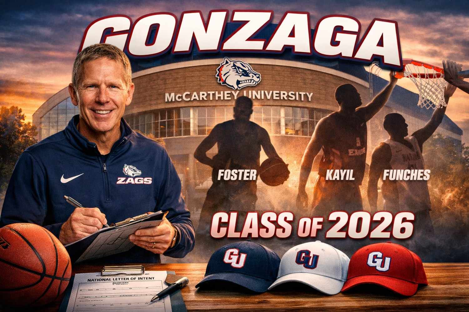 Gonzaga Recruiting Class of 2026 Takes Shape
