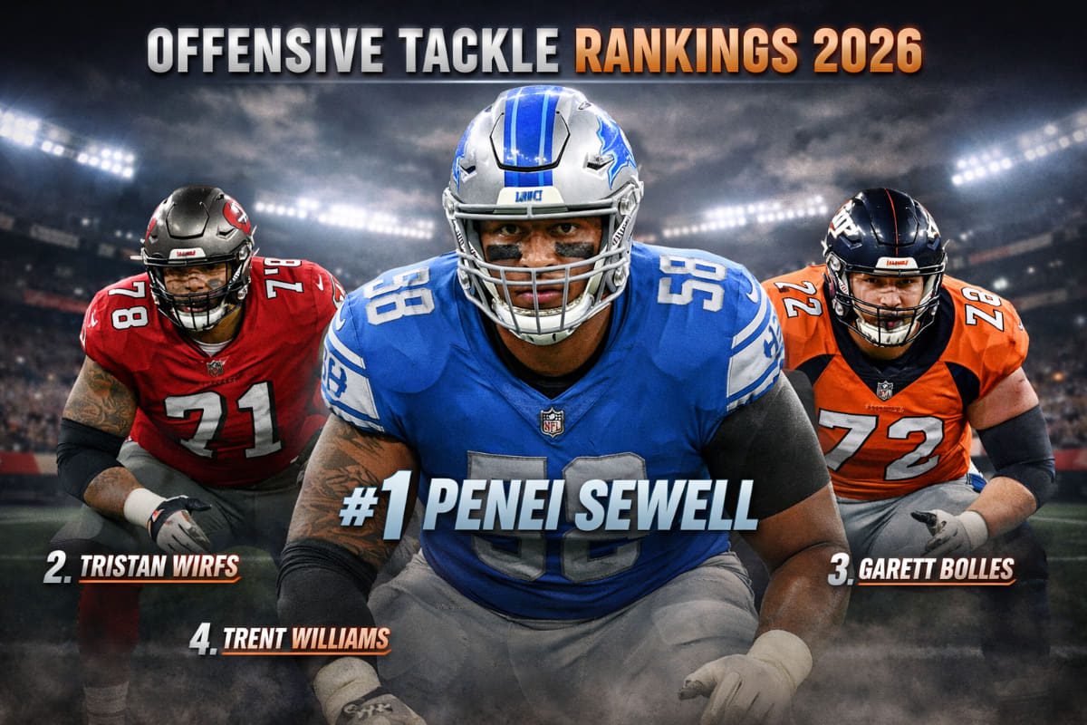 Best Offensive Tackle Rankings 2026 Led by Penei Sewell