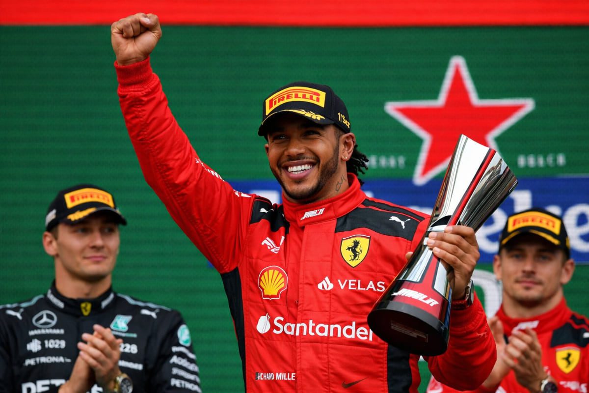 Lewis Hamilton first Ferrari podium shifts Ferrari pressure